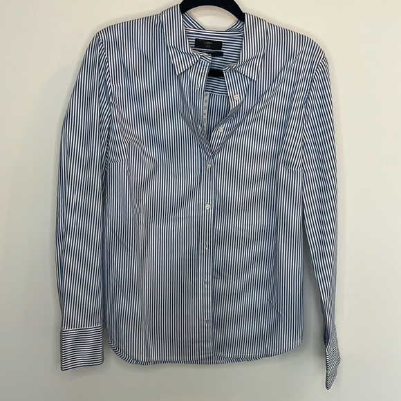 J. Crew | Tops | Jcrew Button Down Blue Striped Shirt | Poshmark